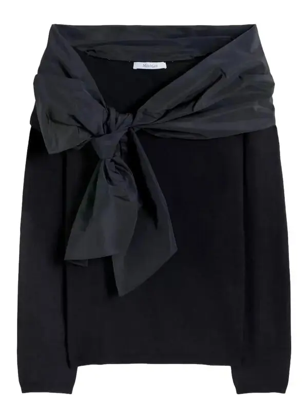 Max Mara Bow Detail Sweater - Black