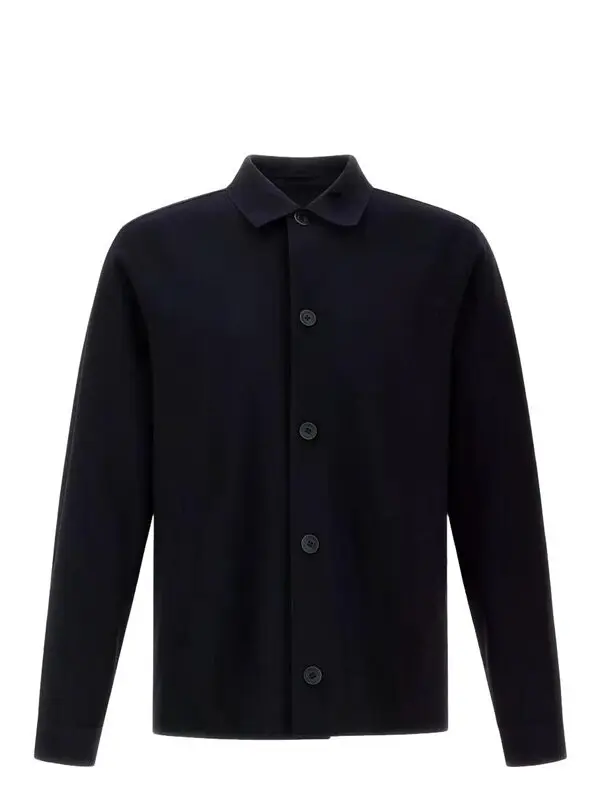 Herno Point-collar Buttoned Cardigan - Blue
