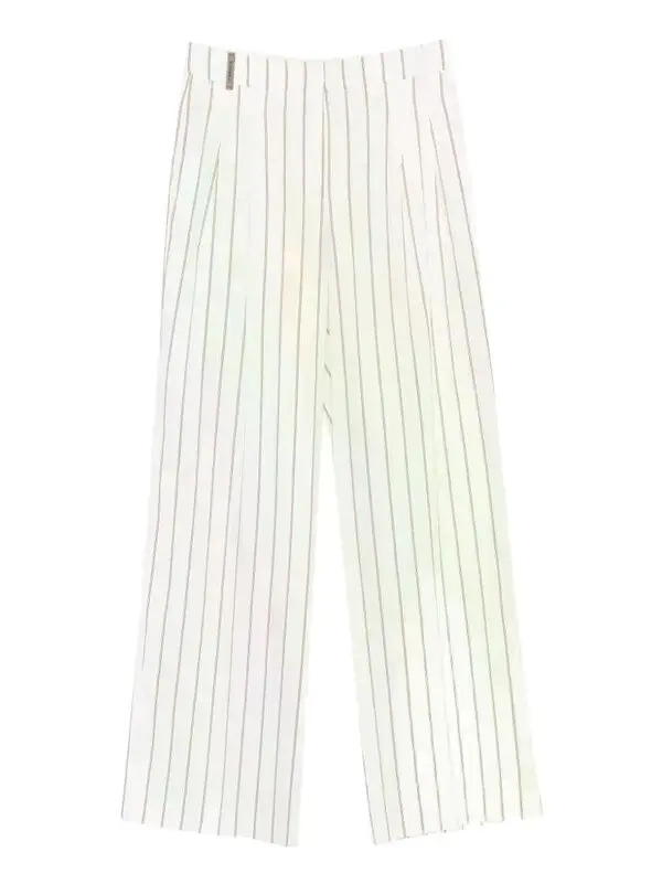 Peserico Pinstripe Trousers - White