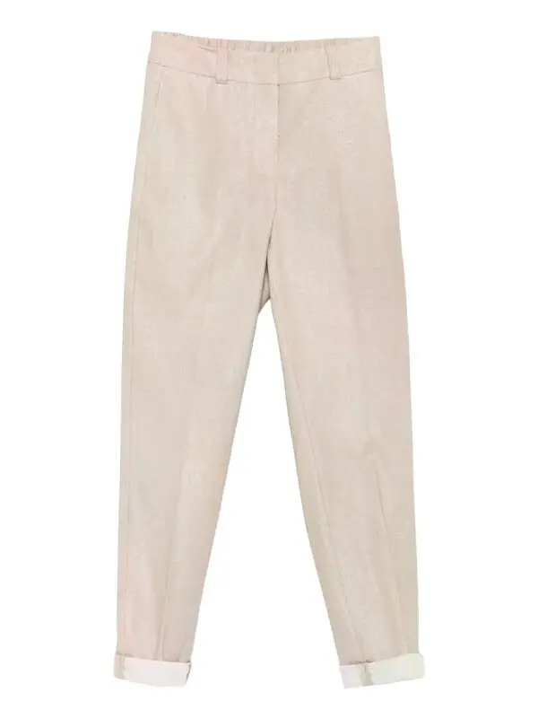 Peserico Cuffed-hem Trousers - Gold