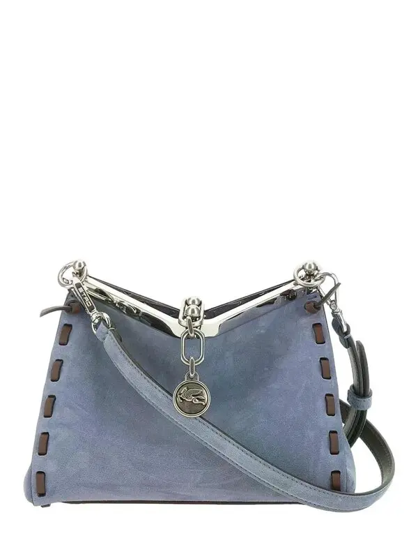 Etro Vela Pegasus-logo Shoulder Bag - Blue