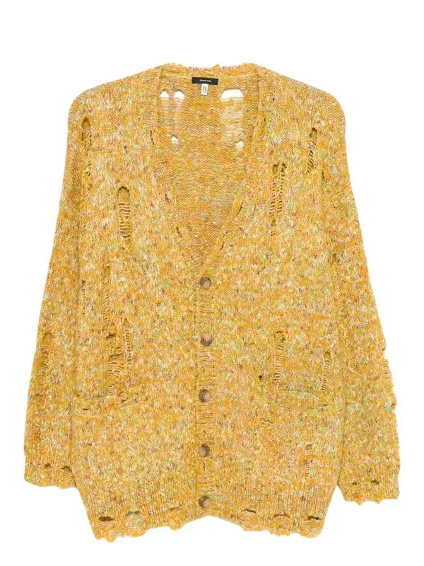 R13 Button Cardigan - Yellow