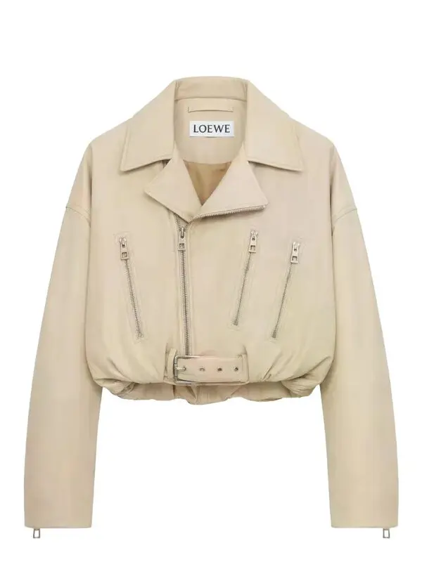 Loewe Belted Biker Jacket - Neutrals
