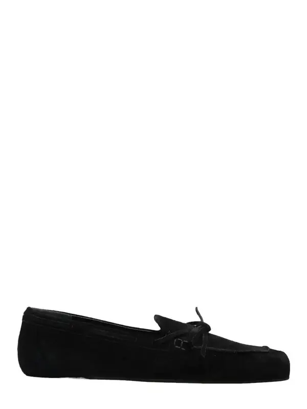AeydĒ Bow-detail Suede Loafers - Black