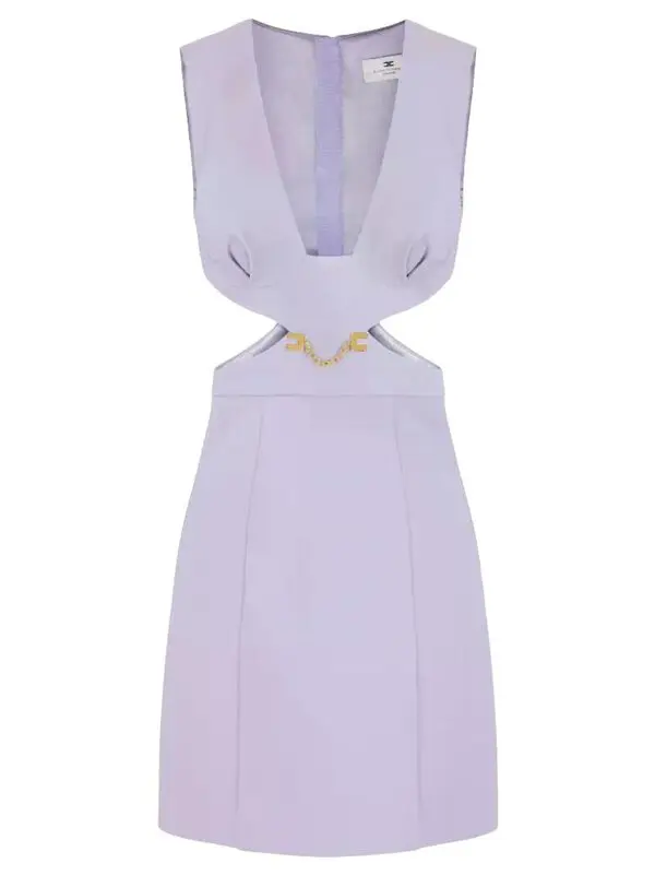 Elisabetta Franchi Cut-out Mini Dress - Purple