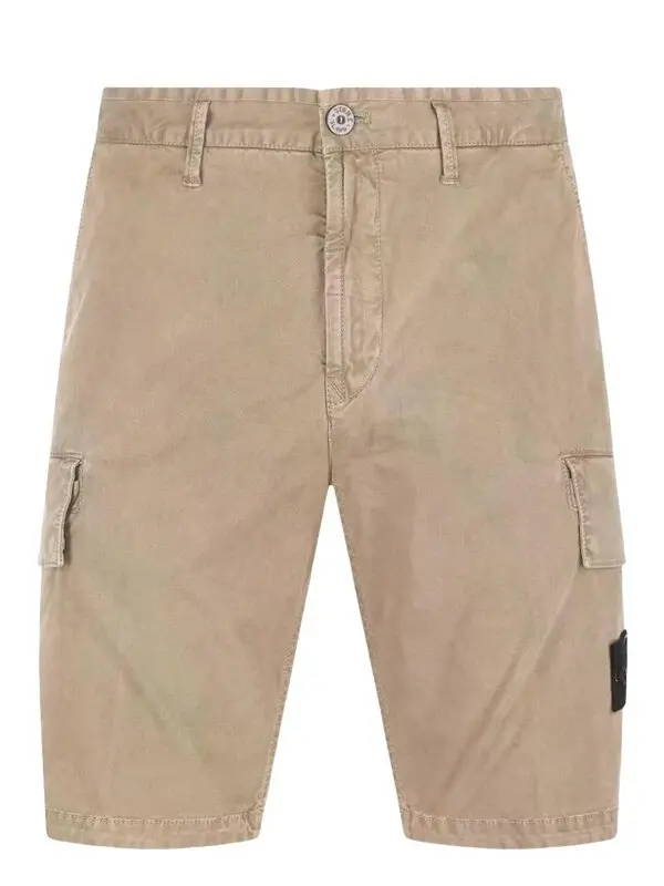 Stone Island Logo-patch Cargo Shorts - Neutrals