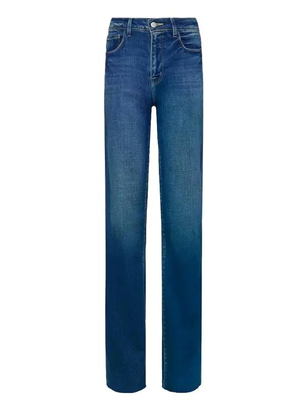 L'Agence Frayed Hem Jeans - Blue