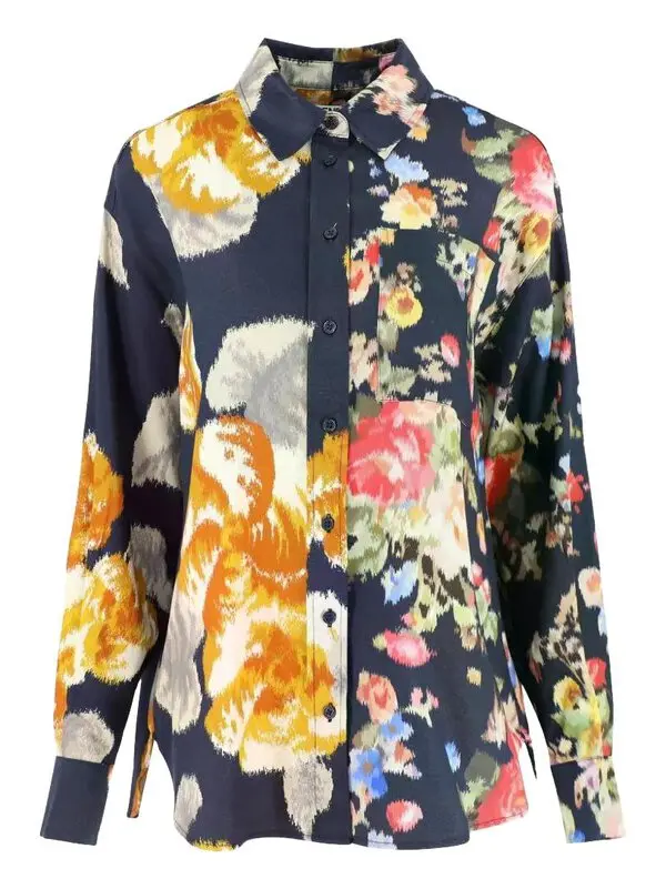 Essentiel Antwerp Floral Print Shirt - Blue
