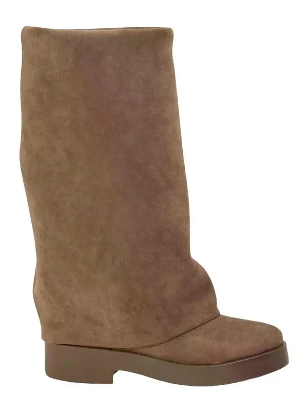 Casadei Platform Heeled Boots - Brown