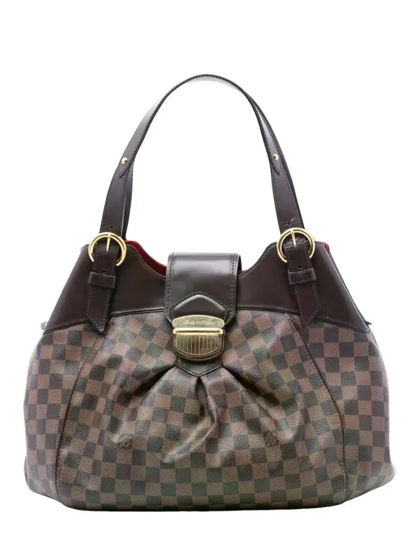 LOUIS VUITTON Damier Ebene Sistina Gm Shoulder Bag - Brown