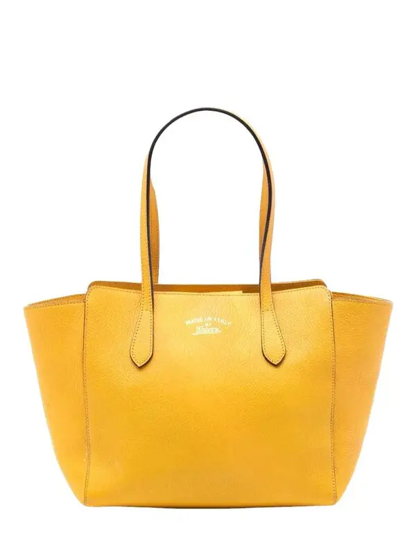 Gucci Calfskin Swing Tote Bag - Yellow