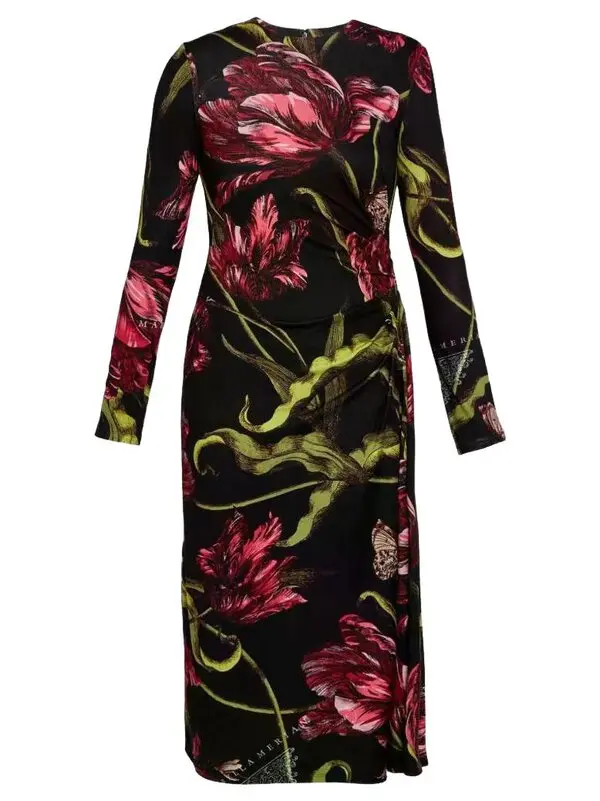 Erdem Long-sleeve Midi Dress - Black