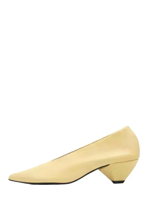Bimba Y Lola Pointed-toe Block-heel Pumps - Yellow