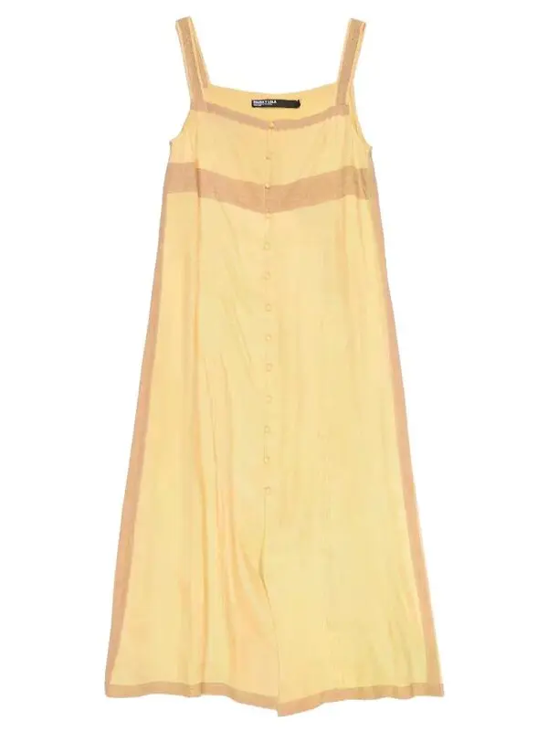 Bimba Y Lola Lace-detailed Midi Dress - Yellow