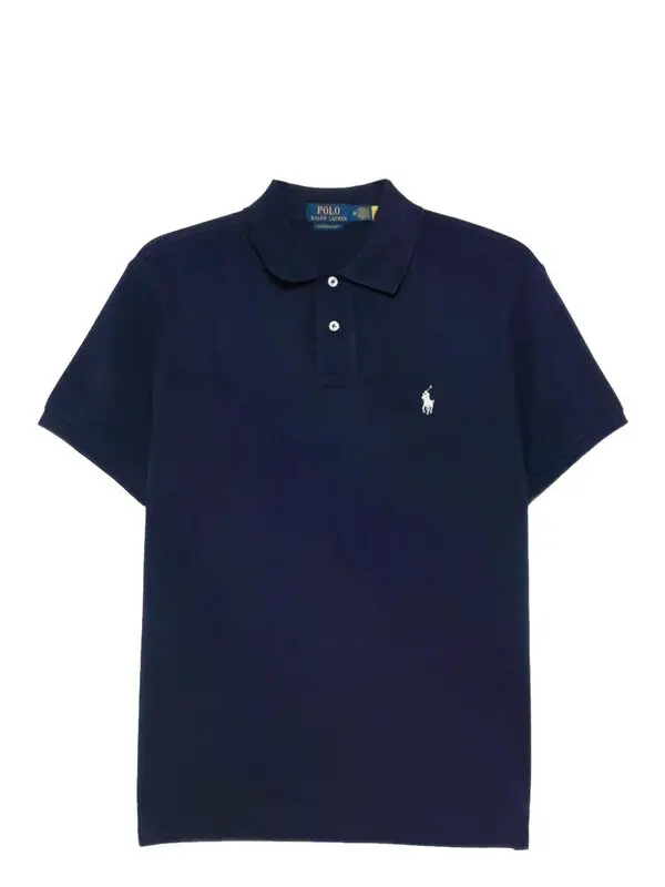 Polo Ralph Lauren Button Logo-detail Polo Shirt - Blue