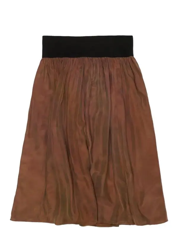 Bimba Y Lola Plated Midi Skirt - Neutrals