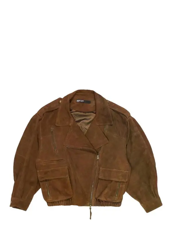 Bimba Y Lola Zip-fastening Suede Jacket - Brown