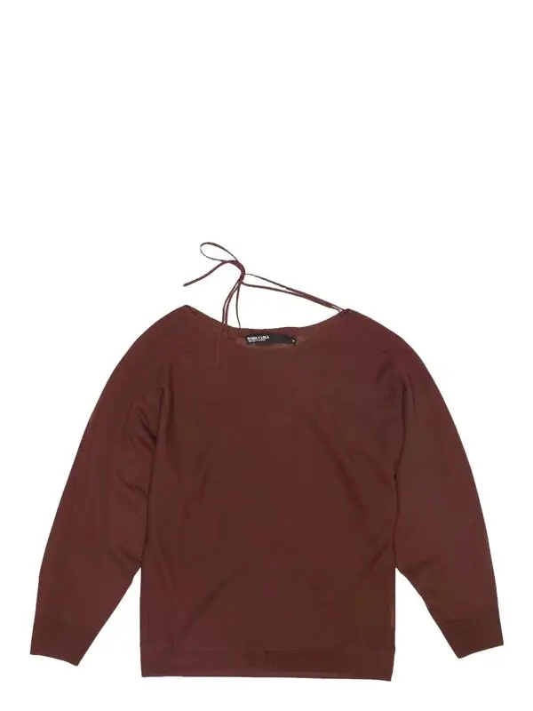 Bimba Y Lola Tie-detail Long-sleeve Top - Brown