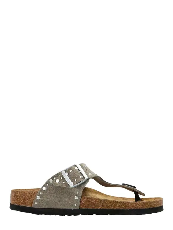 BIRKENSTOCK Gizeh Rivet Studded Sandals - Grey