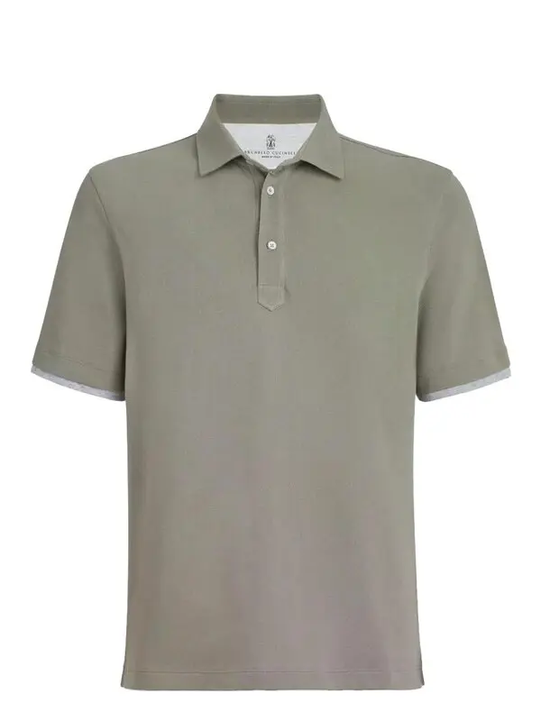 Brunello Cucinelli Faux-layered Polo Shirt - Green