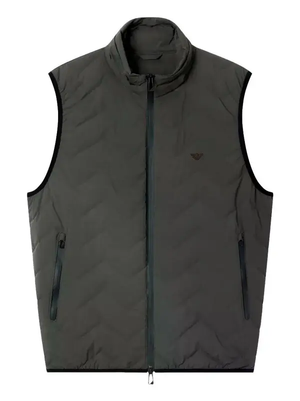 Emporio Armani Chevron Gilet - Grey