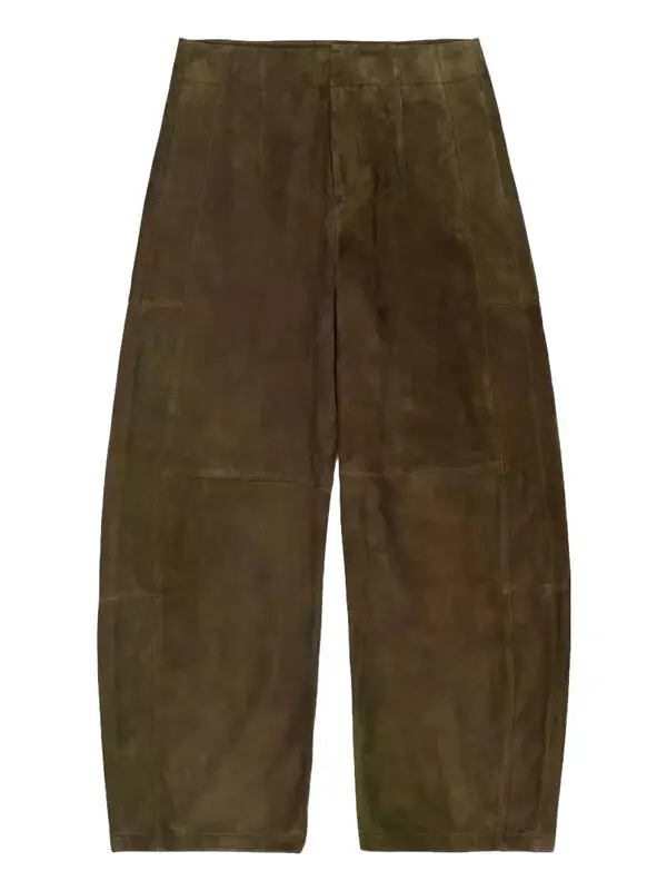 Bimba Y Lola Suede Wide Leg Pants - Brown
