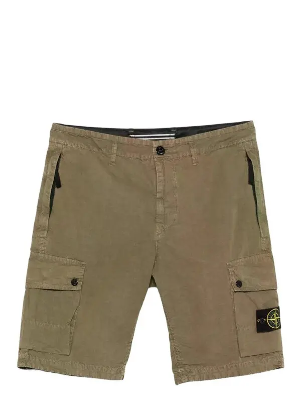 Stone Island Cargo-pocket Shorts - Green