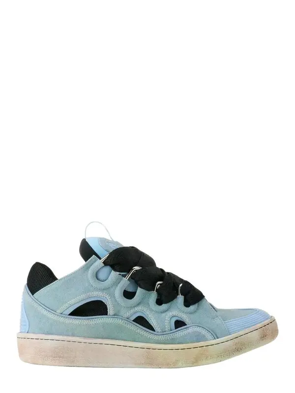 LANVIN Cut-out Lace-up Sneakers - Blue