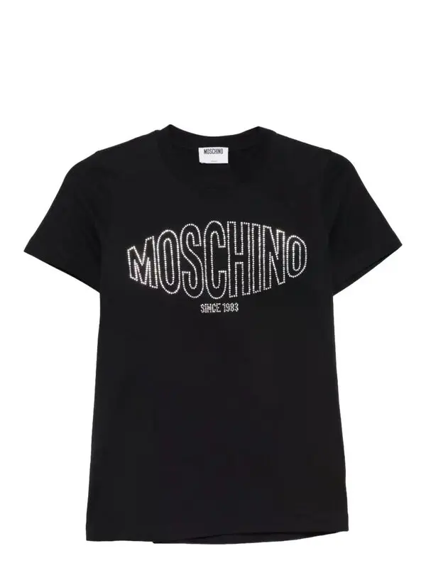 Moschino Logo-embellished T-shirt - Black