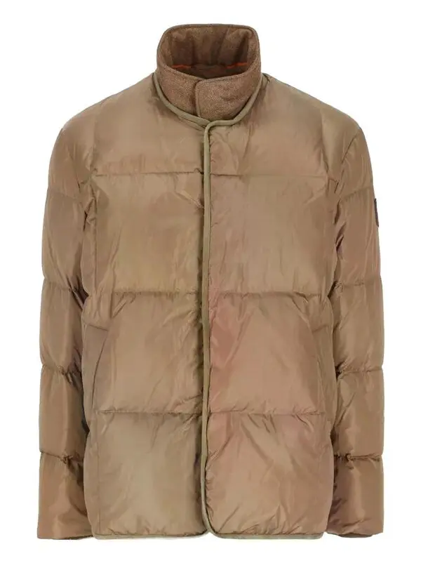 TOD'S Logo Patch Quilted Coat - Neutrals