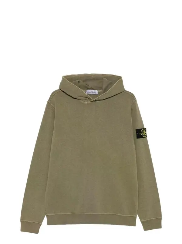 Stone Island Logo-patch Hoodie - Green