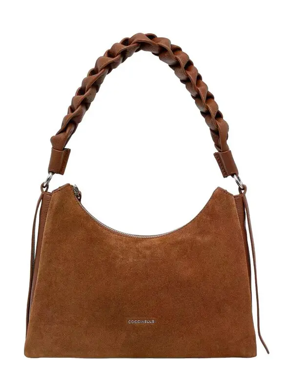 COCCINELLE Braided Top Handle Tote Bag - Brown
