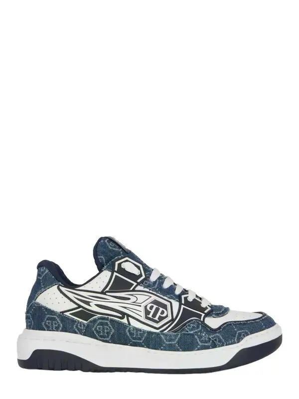 Philipp Plein Moonwalker Lace-up Sneakers - Blue