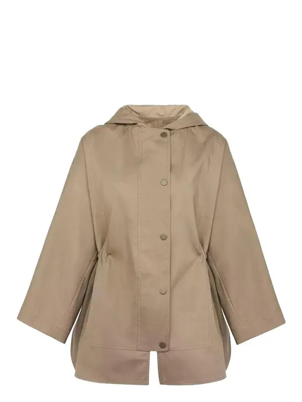 YVES SALOMON Cotton Cape - Brown