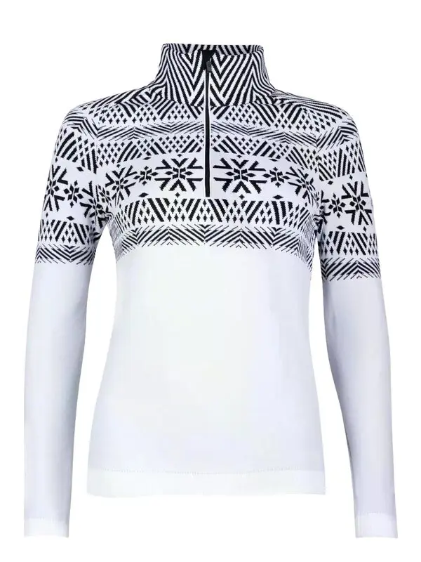 NEWLAND Geometric-pattern Sweater - White