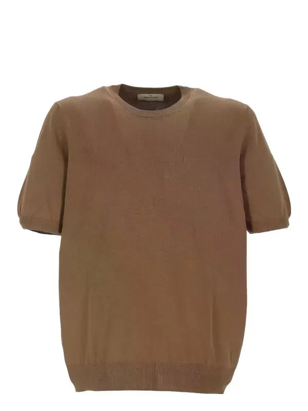 GRAN SASSO Knitted Short-sleeve T-shirt - Brown