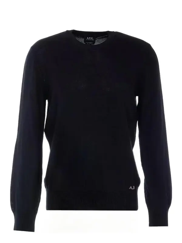 A.p.c. Embroidered Sweater - Black