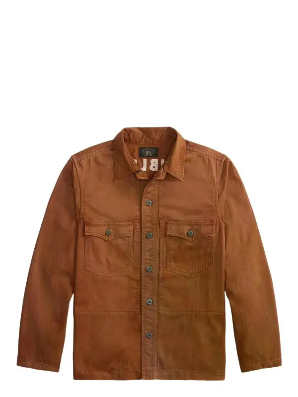 Ralph Lauren Striped Cotton Overshirt - Brown