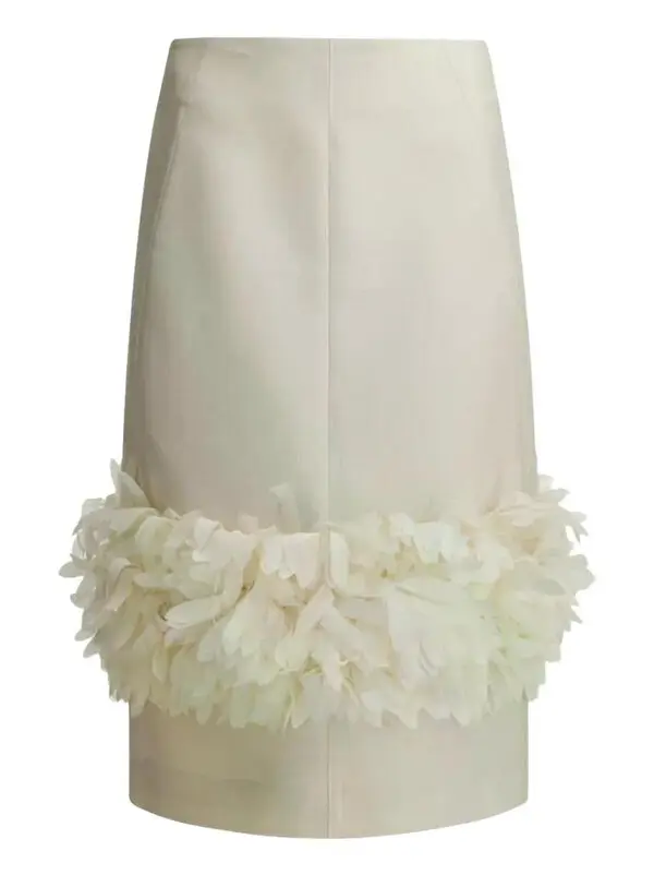 TOTEME Appliqué Midi Skirt - Neutrals