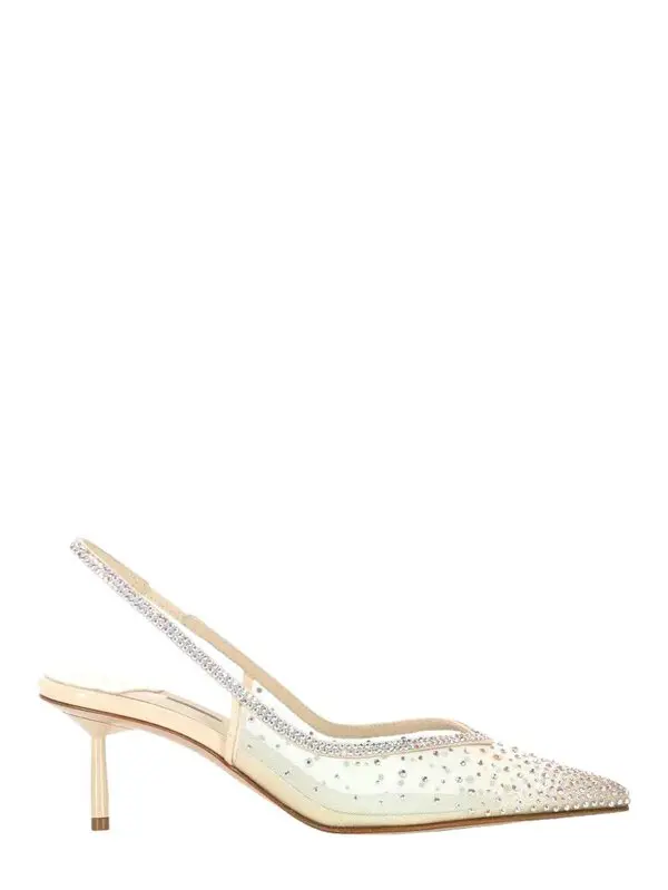 LE SILLA Embellished Slingback Sandals - White