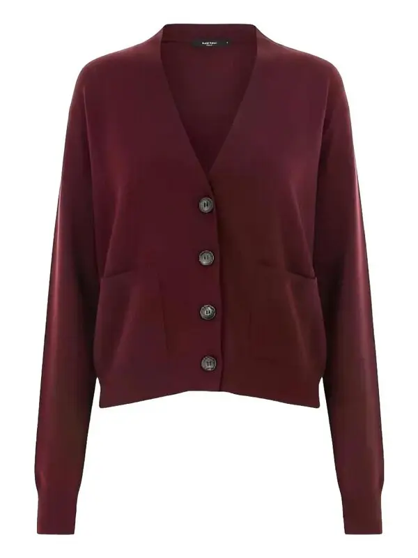 Max Mara Button-front Cardigan With Pockets - Red