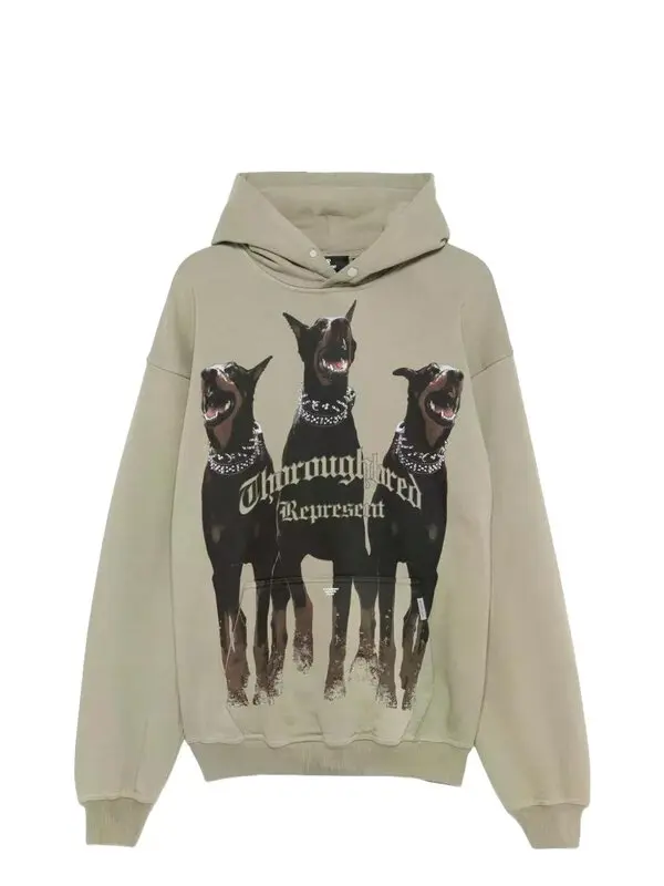 REPRESENT Graphic-print Hoodie - Neutrals
