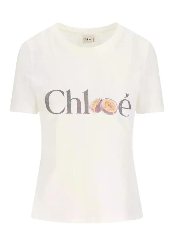 Chloé Logo-print T-shirt - White