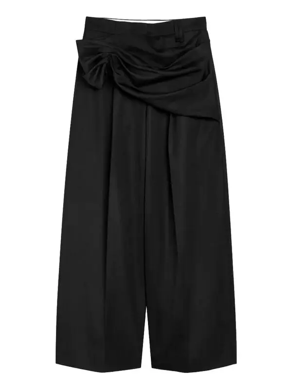 Simone Rocha Knot Detail Palazzo Pants - Black
