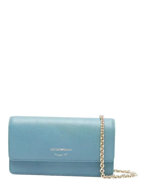 Emporio Armani Chain Leather Clutch - Blue