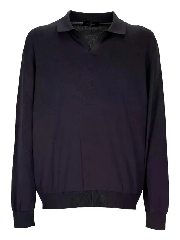 GRAN SASSO Polo-collar Sweater - Blue