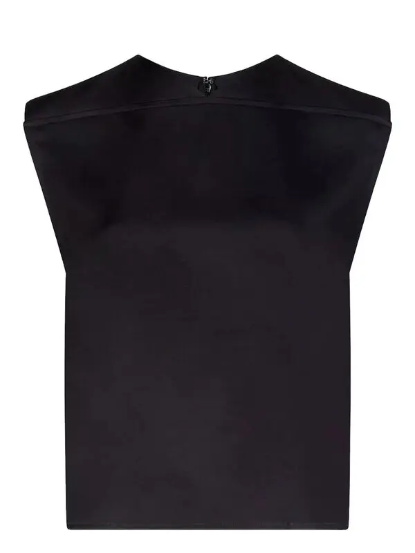 Loulou De Saison Boxy V-neck Top - Black