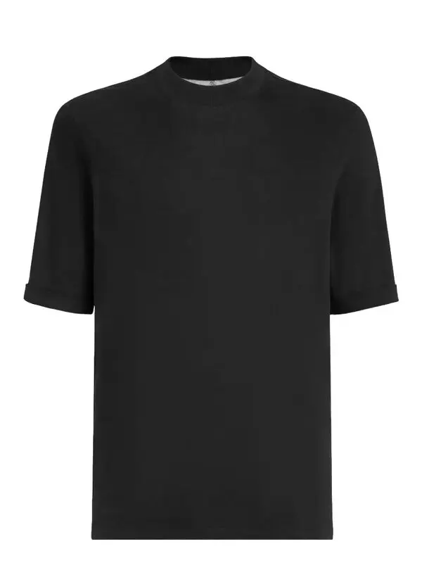 Brunello Cucinelli Roll-sleeve T-shirt - Black