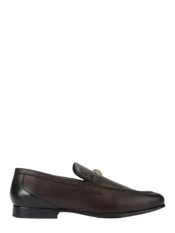 Kurt Geiger Grained Horsebit Loafers - Brown