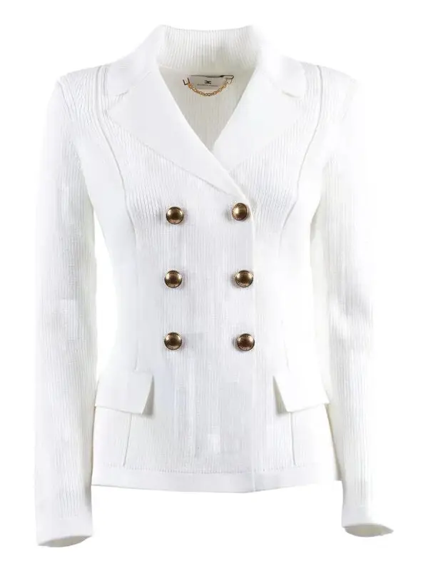 Elisabetta Franchi Double-breasted Blazer - White